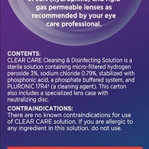 Clear Care Cleaning & Disinfecting Solution with Lens Case, Twin Pack,12 Fl Oz (Pack of 2)