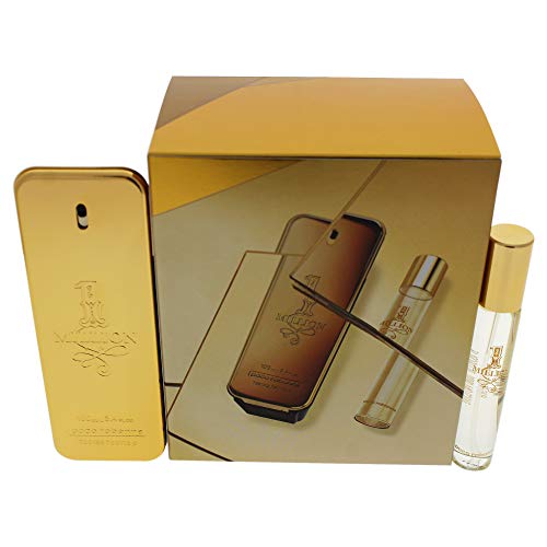 Paco Rabanne Paco rabanne 1 million gift set for men (3.4 ounce eau de toilette + 0.68 ounce travel spray), 4.08 Ounce