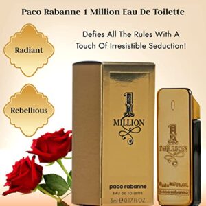 Paco Rabanne 1-Million Eau de Toilette Splash , 0.17 Fl Oz