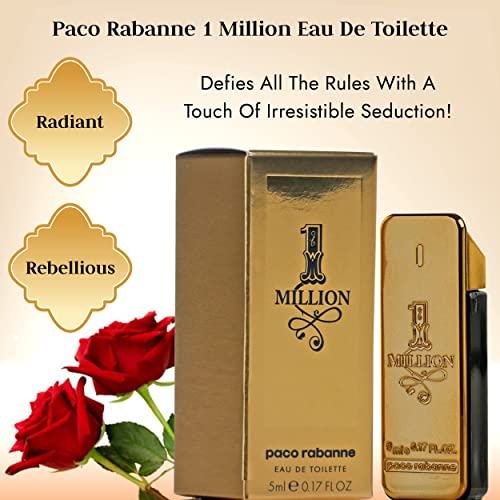 Paco Rabanne 1-Million Eau de Toilette Splash , 0.17 Fl Oz