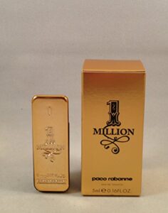 paco rabanne 1 one million men edt mini 5 ml/.16 oz splash deluxe sample travel size nib