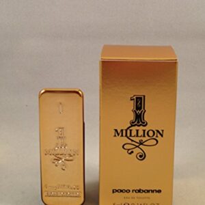 Paco Rabanne 1 One Million Men EDT Mini 5 Ml/.16 Oz Splash Deluxe Sample Travel Size NIB