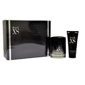 paco rabanne black xs for men 2 piece set (3.3 ounce eau de toilette spray + 3.3 ounce shower gel)