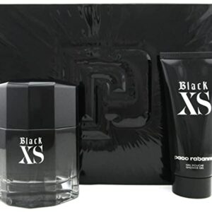 Paco Rabanne Black XS for Men 2 Piece Set (3.3 Ounce Eau de Toilette Spray + 3.3 Ounce Shower Gel)