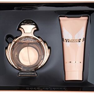 Paco Rabanne Olympea 2.7oz Edp Spray, 3.4oz Sensual Body Lotion 2pc Set Women, 2count