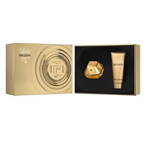 paco rabanne lady million gift set: edp spray 2.7 oz+ body lotion 3.4 oz