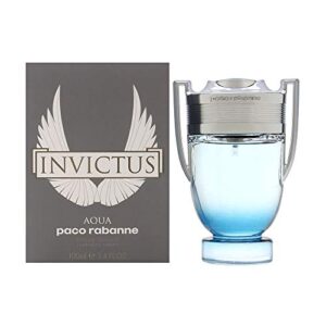 paco rabanne invictus aqua eau de toilette spray, 3.4 ounce