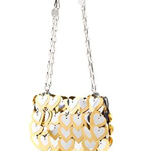 Paco Rabanne Women's Sparkle Nano Bag, M042, Gold, Silver, One Size