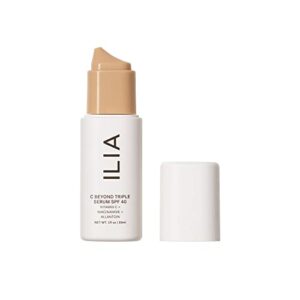 ilia – c beyond triple serum spf 40 | non-toxic, cruelty-free, clean beauty (translucent tone 1)