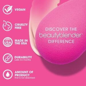 BEAUTYBLENDER Nude Makeup Sponge for a Flawless Natural Look, Perfect with Foundations, Powders & Creams