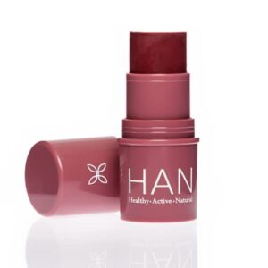 han skincare cosmetics vegan, cruelty-free, clean 3-in-1 multistick for cheeks, lips, eyes, bordeaux glow | 0.20 oz