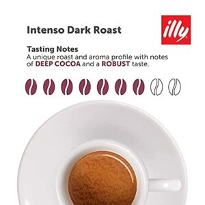 Illy Intense & Robust, Intenso Dark Roast Coffee K-Cups, Made With 100% Arabica Coffee, All-Natural, No Preservatives, Coffee Pods for Keurig Coffee Machines, 20 K Cup Pods (Pack of 1)