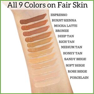 Fifth & Skin (PORCELAIN) Better’n Ur Skin Liquid Foundation – Natural – Organic - Gluten Free - Vegan - Cruelty Free - Palm Free - Natural Sun Protection – Healthy, Buildable Coverage - 1 oz.