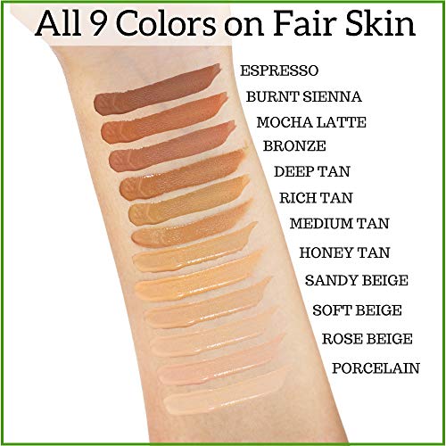 Fifth & Skin (PORCELAIN) Better’n Ur Skin Liquid Foundation – Natural – Organic - Gluten Free - Vegan - Cruelty Free - Palm Free - Natural Sun Protection – Healthy, Buildable Coverage - 1 oz.