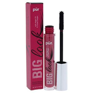 pÜr big look mascara in black – volumizing and lengthening lash mascara for longer, fuller, softer lashes – cruelty-free & vegan mascara lash tint