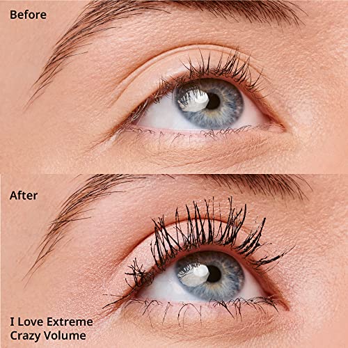 essence | I Love Extreme Volume Mascara Crazy Volume | Paraben Free | Cruelty Free | Black (Pack of 1, Crazy Volume)