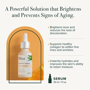 InstaNatural Vitamin C Serum, Vitamin C Serum for Face with Hyaluronic Acid and Ferulic Acid, Brightening Serum and Anti Aging Serum