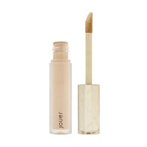 Jouer Essential High Coverage Liquid Concealer - Soft Matte Finish - 25 Shades - Healthy Ingredients - Paraben, Gluten & Cruelty Free - Vegan Friendly,Amber- Dark Skin with Golden Undertones