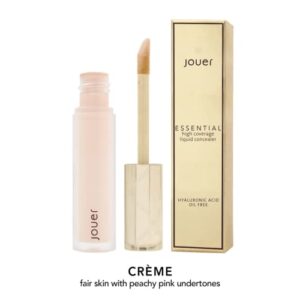 Jouer Essential High Coverage Liquid Concealer - Soft Matte Finish - 25 Shades - Healthy Ingredients - Paraben, Gluten & Cruelty Free - Vegan Friendly,Amber- Dark Skin with Golden Undertones