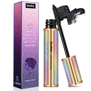 bestidy 4d silk fiber lash mascara,natural waterproof smudge-proof mascara,thickening lengthening mascara no clumping, no smudging lasting all day