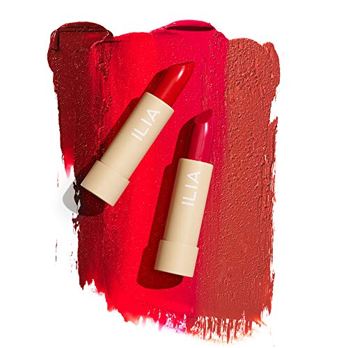 ILIA - Color Block Lipstick | Non-Toxic, Vegan, Cruelty-Free, Clean Makeup (Flame (Fire Red With Warm Undertones))