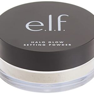 e.l.f, Halo Glow Setting Powder, Silky, Weightless, Blurring, Smooths, Minimizes Pores and Fine Lines, Creates Soft Focus Effect, Light, Semi-Matte Finish, 0.24 Oz