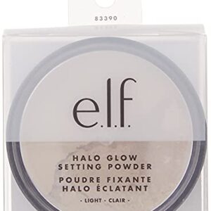 e.l.f, Halo Glow Setting Powder, Silky, Weightless, Blurring, Smooths, Minimizes Pores and Fine Lines, Creates Soft Focus Effect, Light, Semi-Matte Finish, 0.24 Oz