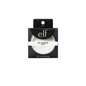 e.l.f. cosmetics high definition powder loose powder, lightweight, long lasting creates soft focus effect, masks fine lines and imperfections sheer, radiant finish 0.28 oz