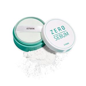 etude zero sebum drying powder 4g new | lightweight oil control no sebum loose face powder with 80% mineral | long lasting for setting or foundation makes skin downy