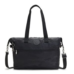 kipling ilia laptop tote bag black camo emb