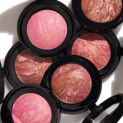 LAURA GELLER NEW YORK Baked Blush-n-Brighten Marbleized Blush- Ethereal Rose Creamy Lightweight Natural Finish