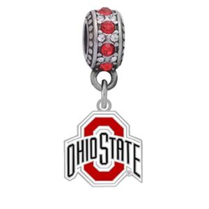 ohio state university logo charm fits most bracelet lines including pandora, cham ilia, troll, biagi, zable, kera, personality, and more …