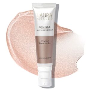 laura geller new york spackle super-size – ethereal rose glow – 2 fl oz – skin perfecting primer makeup with hyaluronic acid – long-wear foundation face primer