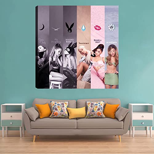 Ariana Singer Grande Sweetener Music Poster Bedroom Decor Sports Landscape Office Room Decor Gift Wall Art (16×16,Canvas roll)