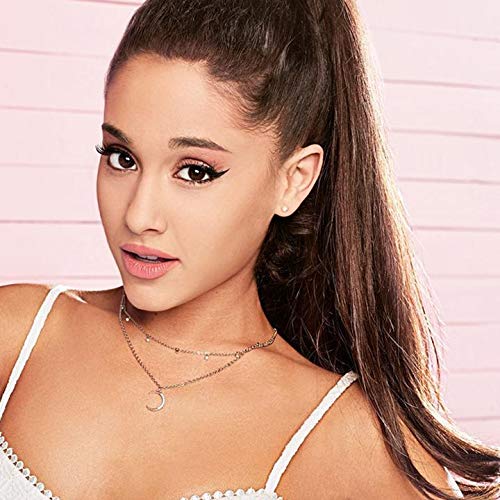 Ariana Grande Moon and Star Layer Necklace