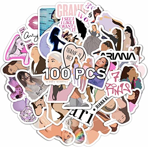 BulbaCraft 100Pcs Ariana Stickers - Pop Singer Stickers, R&B‎ Singer Stickers, Stickers for Teens, Music Stickers for Laptop, Stickers for Teens, Teen Girl Gifts