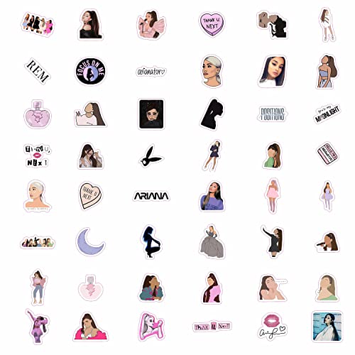 BulbaCraft 100Pcs Ariana Stickers - Pop Singer Stickers, R&B‎ Singer Stickers, Stickers for Teens, Music Stickers for Laptop, Stickers for Teens, Teen Girl Gifts