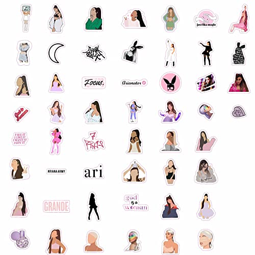 BulbaCraft 100Pcs Ariana Stickers - Pop Singer Stickers, R&B‎ Singer Stickers, Stickers for Teens, Music Stickers for Laptop, Stickers for Teens, Teen Girl Gifts