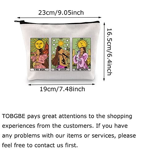 TOBGB Singer Fans Gift Ariana Gift The Sun Star Moon Tarot Card Inspired Makeup Bag Music Lover Gift Singer Merchandise (Star Tarot bag)