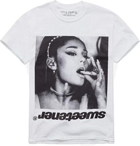 ariana grande sw$eetener black white photo tshirt, sweatshirt, long tee, tank tops, hoodie for men women unisex