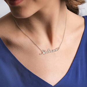 Custom Name Necklace Personalized Sterling Silver Necklaces for Women Customized Name Necklaces Pendant Jewelry Gifts for Women