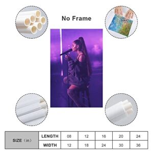 BIVEE Ariana Singer Grande Art Poster 08x12inch(20x30cm) Print Aesthetic Room Wall Decor for Family Bedroom Office Decorative Posters Gift Wall