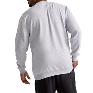 Champion Crewneck, Midweight Crew Men, Comfortable Sweatshirts, Oxford Gray C Logo, Medium