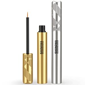 premium eyelash growth serum by shinowa,nourish lash enhancing serum,boosts natural lash growth for longer, thicker, fuller eyelashes and eyebrows (5ml*2)