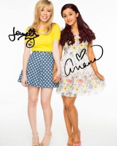 sam & cat duo reprint signed photo #1 rp jennette mccurdy ariana grande