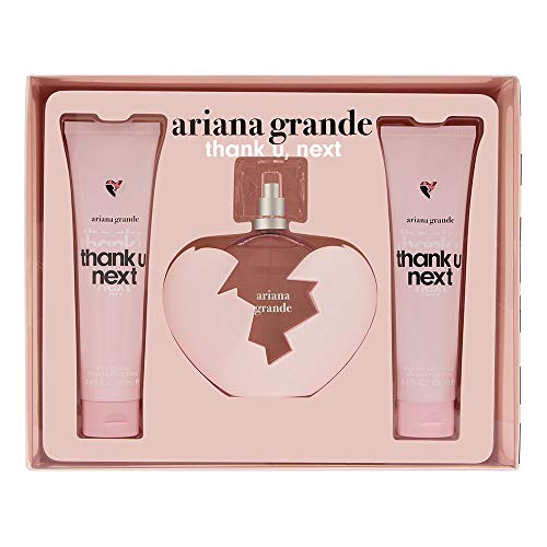 Ariana Grande Thank U Next for Women 3piece Set (3.4 Oz Eau De Parfume Spray + 3.4 Oz Body Souffle + 3.4 Oz Shower Gel), 10.2 Fl Oz