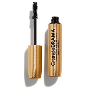 grande cosmetics grandedrama intense thickening mascara with castor oil, volumizing, conditioning, buildable formula