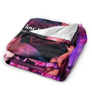 Ariana Grande Blanket Pink Soft Throw Blanket Warm Blanket for Bed Couch Sofa Nap Birthday Christmas Best Gifts for Fans Bedroom 50x40 in