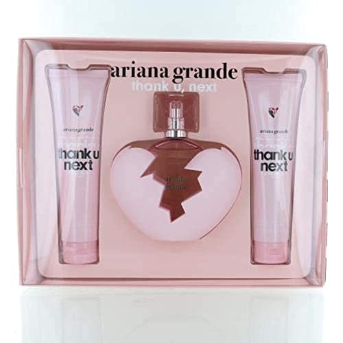 Ariana Grande Thank U Next for Women 3 PC Gift Set (EDP 3.4 oz + Body Souffle 3.4 oz + B&S/G 3.4 oz)