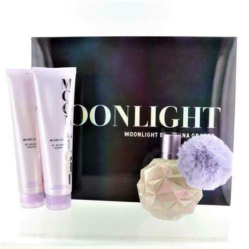 Moonlight Ariana Grande Women 3.4oz EDP Spray, 3.4oz Body Creme, 3.4oz Bath and Shower Gel 3 Pc Gift Set